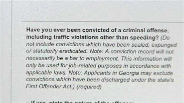 NC lawmaker wants criminal question banned from job applications