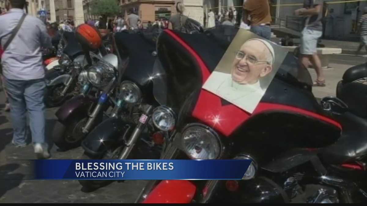 Harley riders gather at Vatican for blessing of the bikes