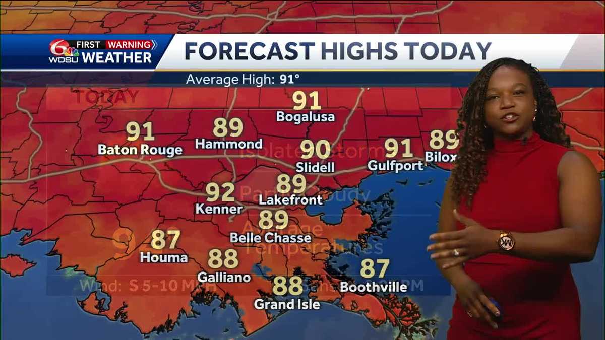 New Orleans Wednesday weather forecast