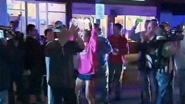 Boston residents cheer police