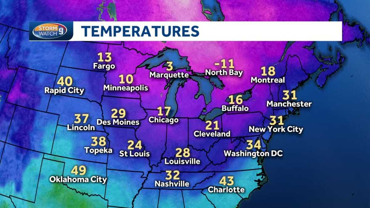 Frigid temperatures incoming over next 48 hours