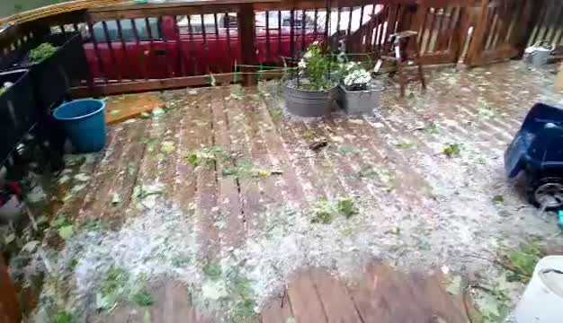 North Carolina: Video captures hail as storms move through state