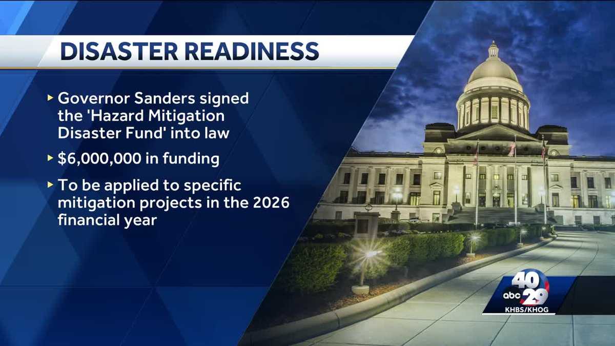 Gov. Sanders signs executive order to fund hazard mitigation
