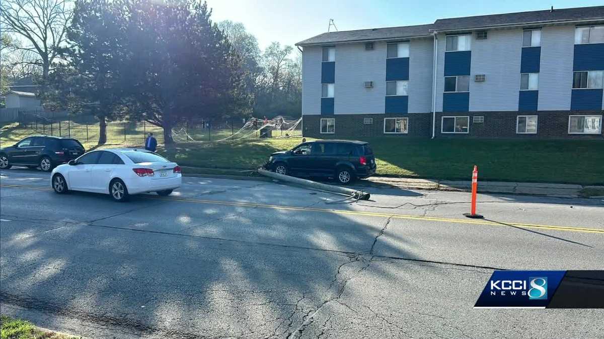 Driver sent to hospital after crashing into light pole Thursday morning