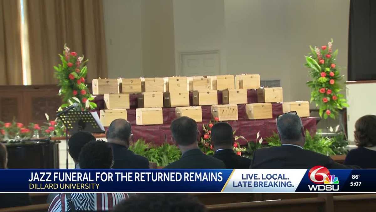 Jazz funeral honors 19 individuals returned to New Orleans