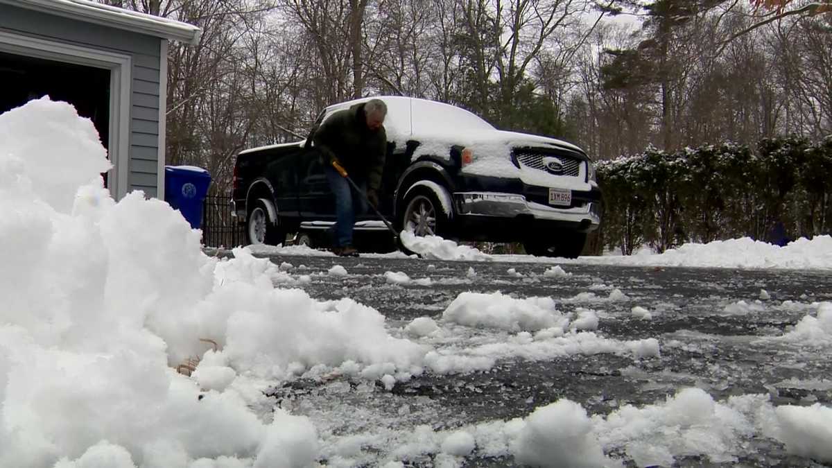 Plowable snow in several communities across Massachusetts