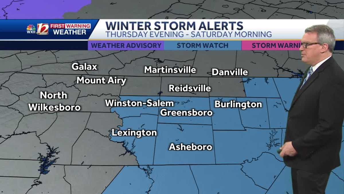 WATCH: Milder Wednesday, Triad Winter Storm Watch