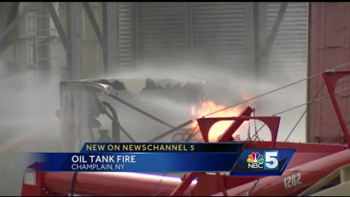 Crews spend hours fighting propane tank fire in Champlain