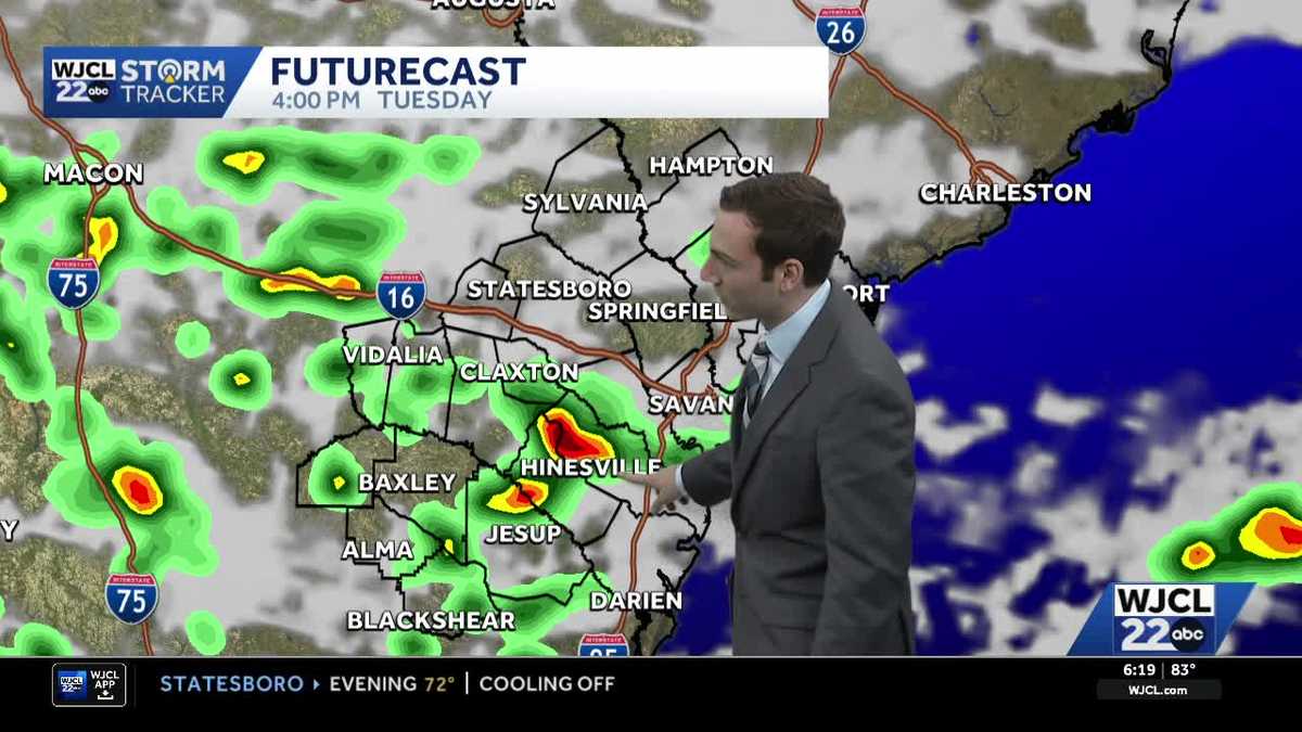 Isolated showers & t-storms possible for Southeast Georgia and the ...