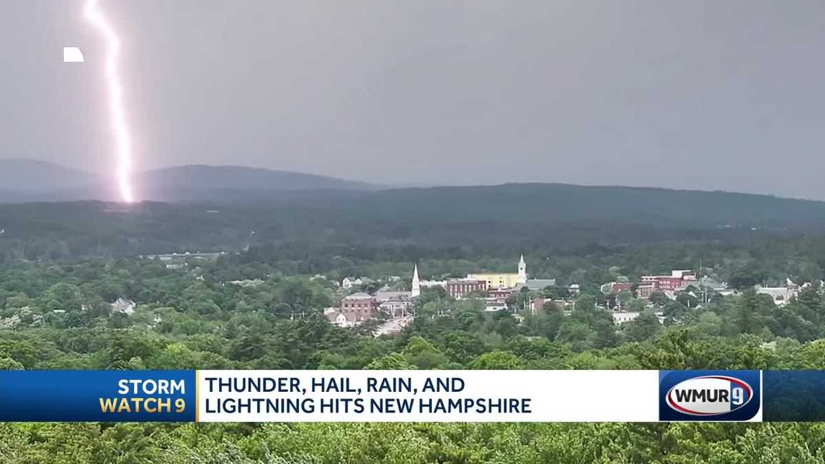 Thunderstorms bring heavy rain, hail and lightning