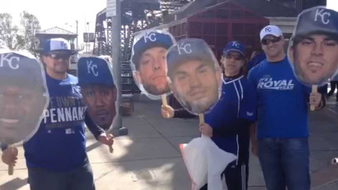 Royals fans surround themselves with characters in San Francisco