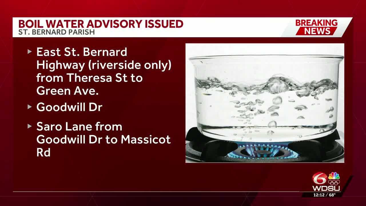 Boil water advisory issued for parts of St. Bernard Parish | KMEZ 102.9