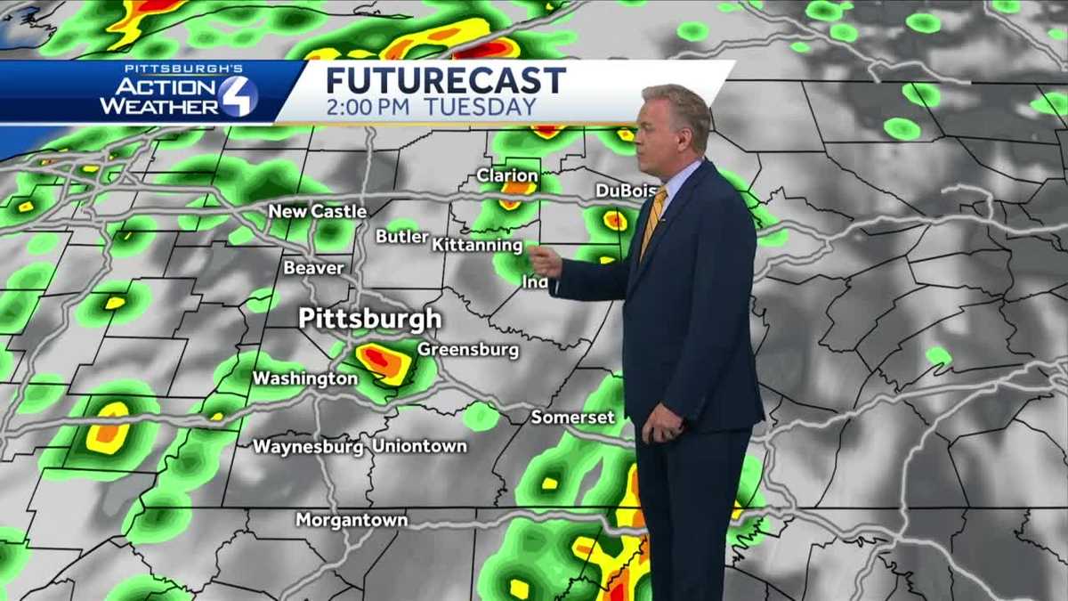 Another round of scattered storms on Tuesday