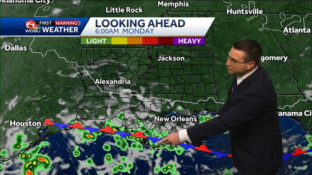 Slight rain chances again possible Monday