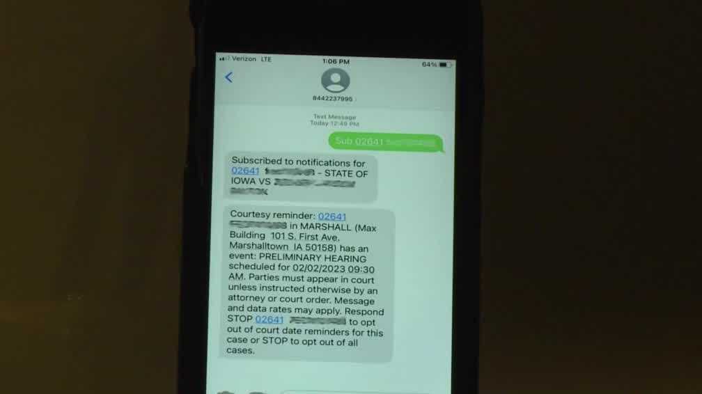 New program provides court date text reminders in 6 Iowa counties