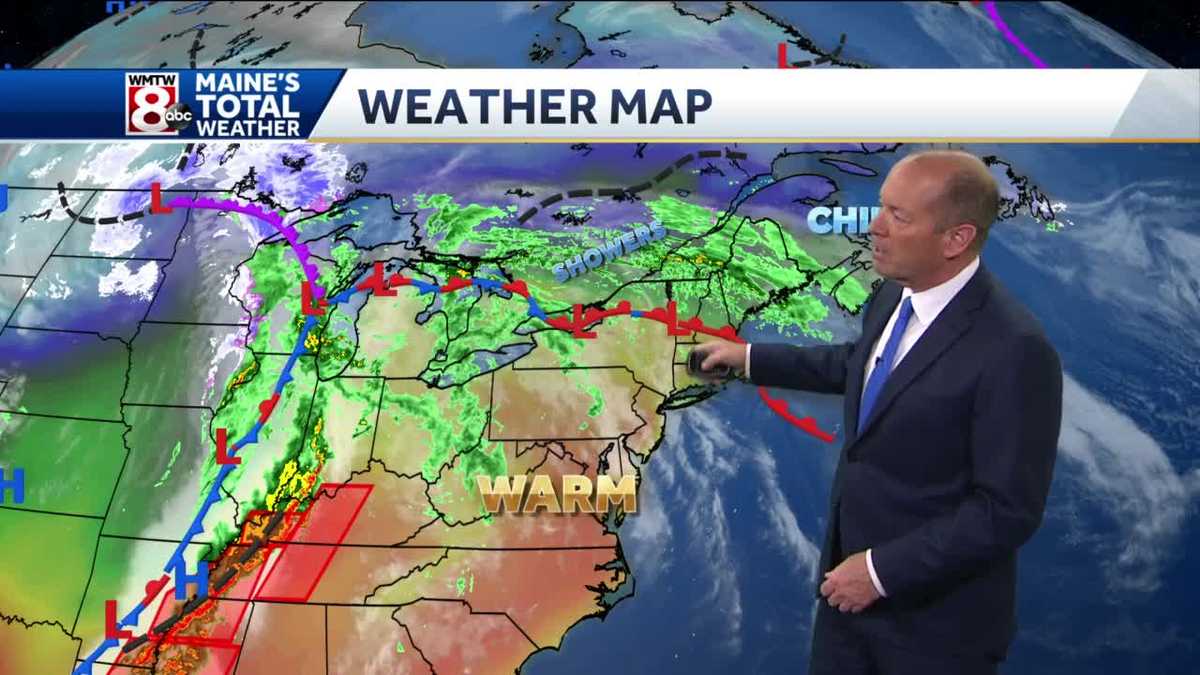 Clouds and more passing showers Thursday