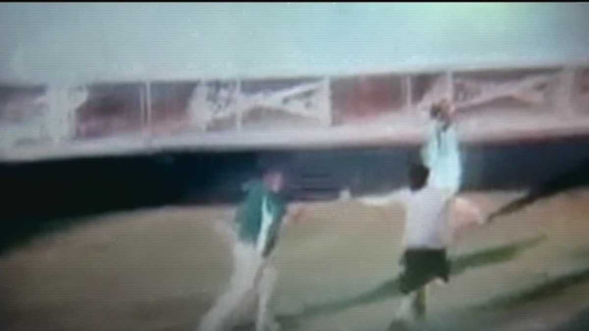 Powder puff prank caught on video