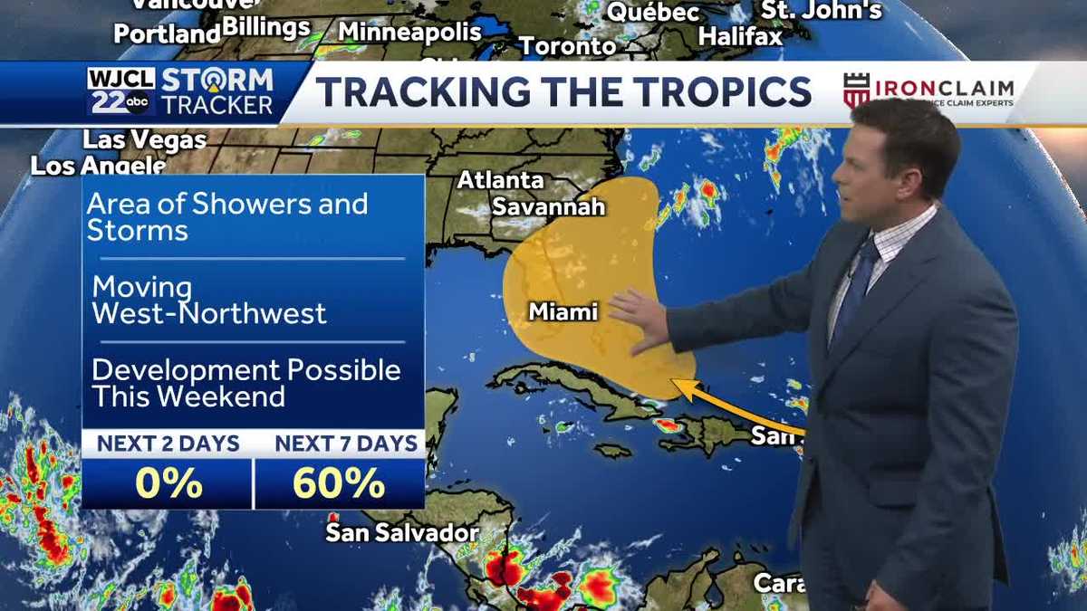 National Hurricane Center tracking area of interest in tropics