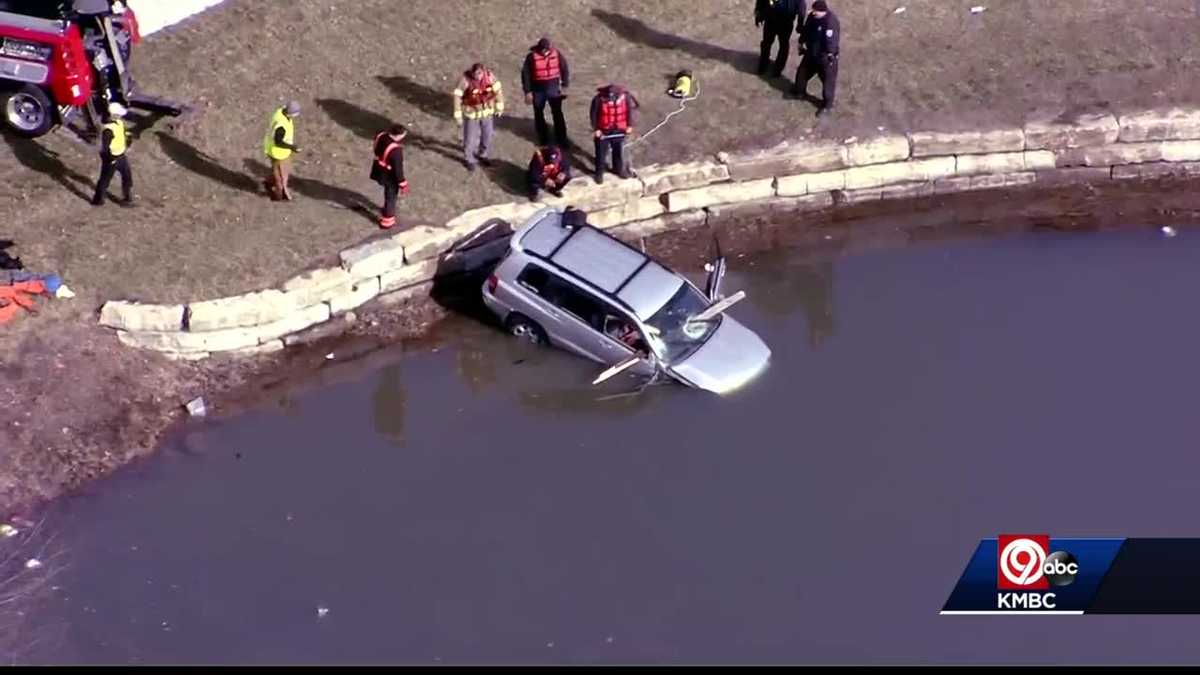 Woman critically hurt as SUV crashes, submerges in pond