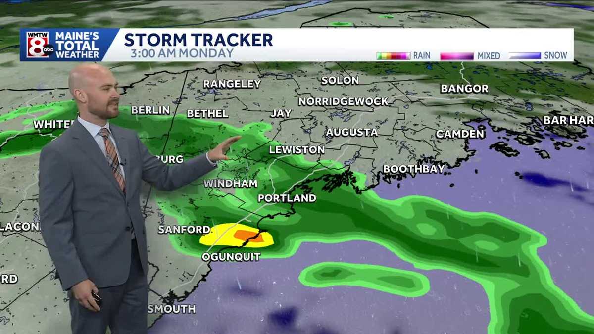 Rain continues into Monday