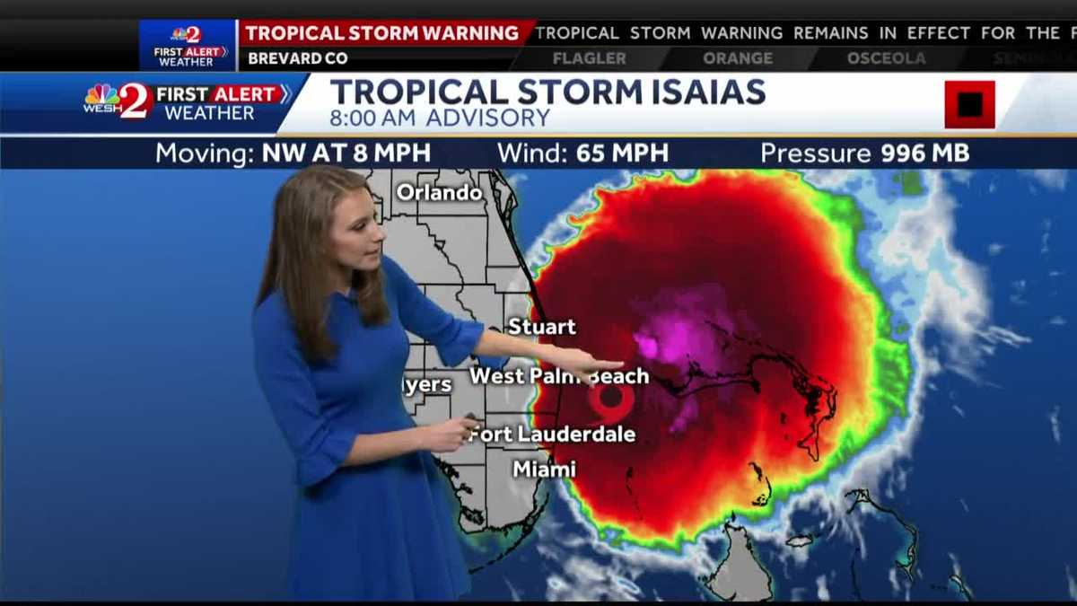 Tropical Storm Isaias: Outer bands beginning to reach Central Florida