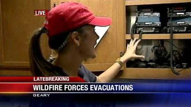 Firefighters share view inside command post as they battle wildfire