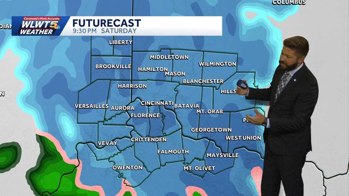 Timeline: when snow arrives Saturday in Cincinnati