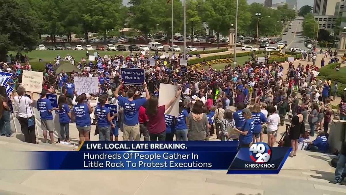 Protests in Little Rock over upcoming executions