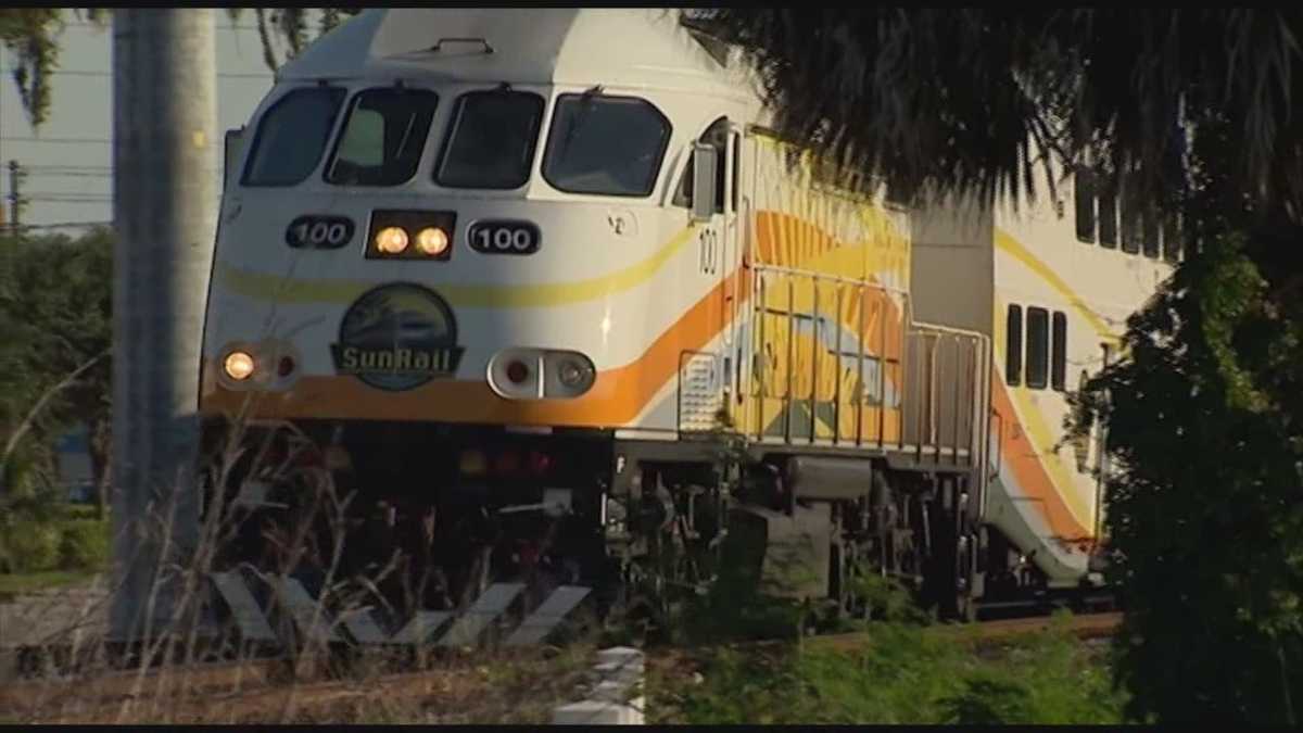 SunRail train strikes trailer on tracks