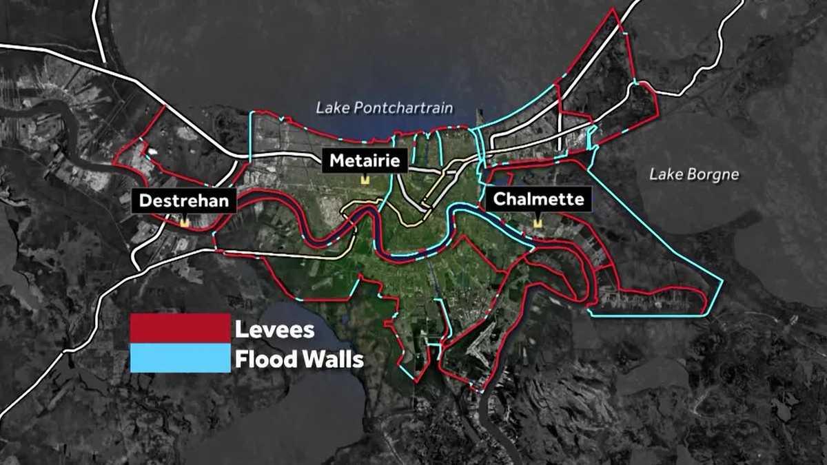 State of New Orleans levees 20 years after Hurricane Katrina
