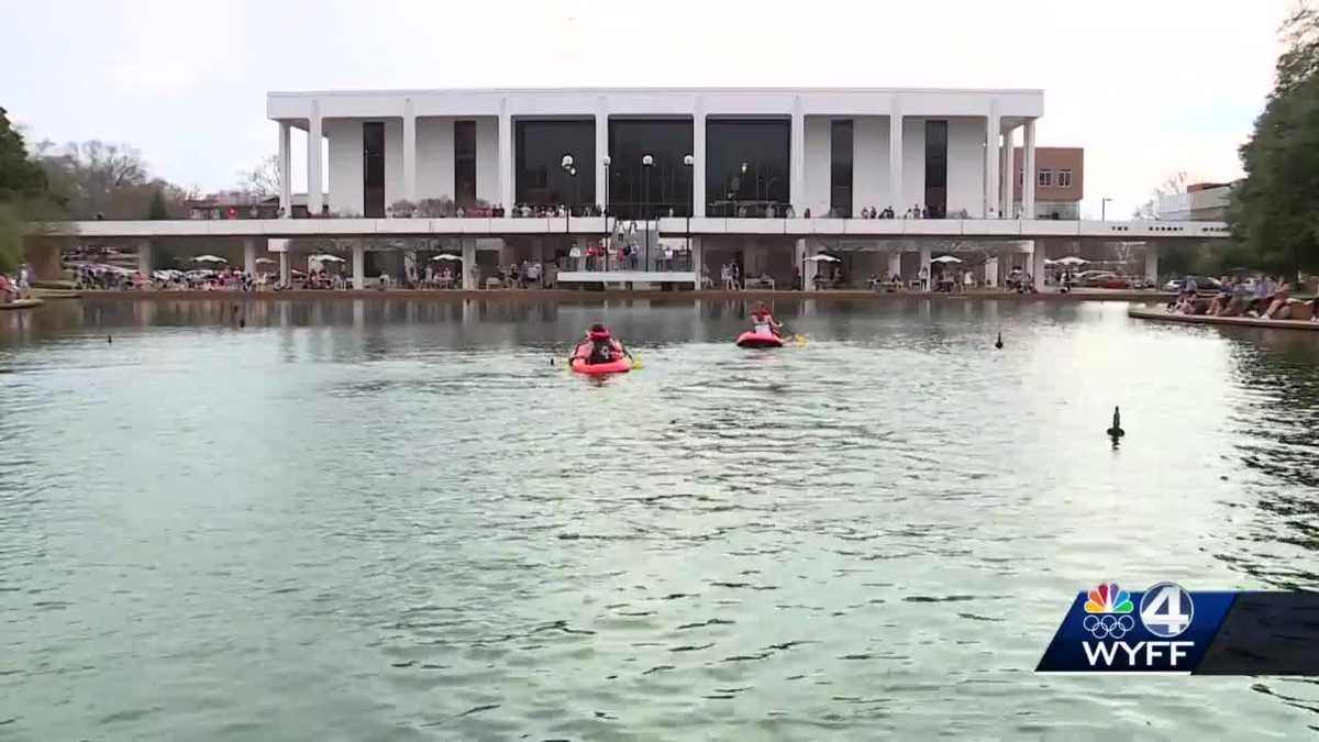 Clemson fraternity races boats across reflection pond; looking to break ...