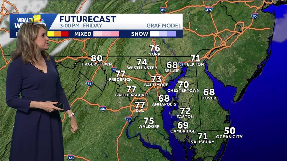 Baltimore weather: Temps warm Thursday, into 70s on Friday