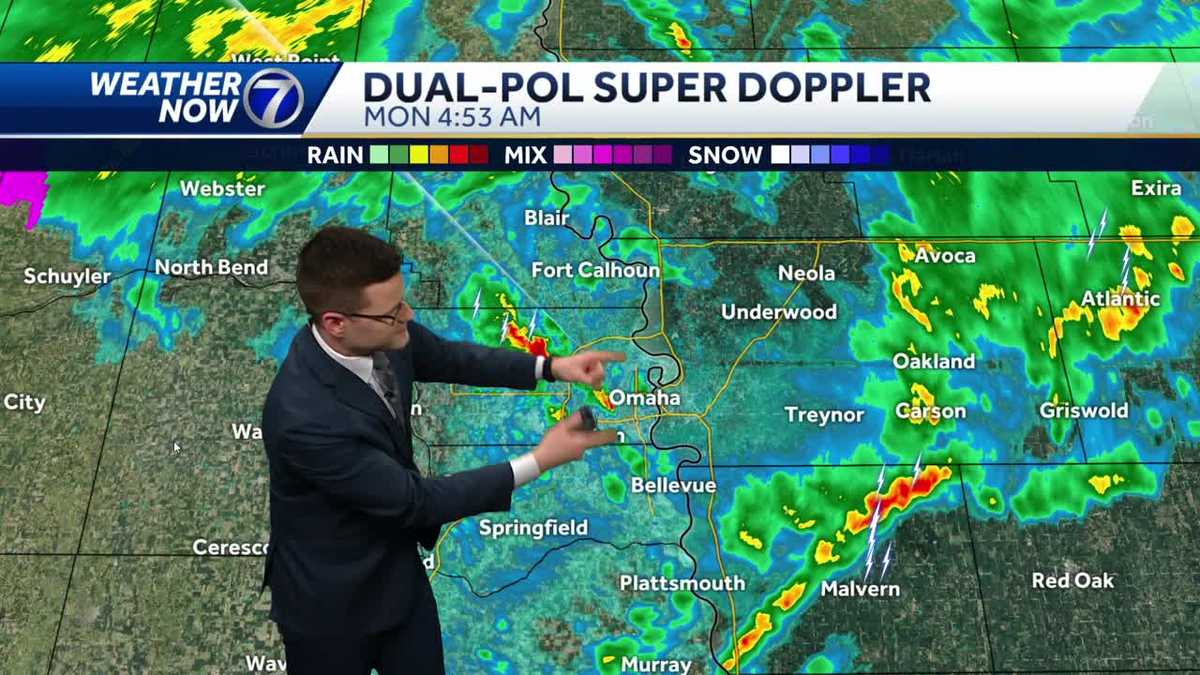 Omaha morning weather forecast for Monday, March 25