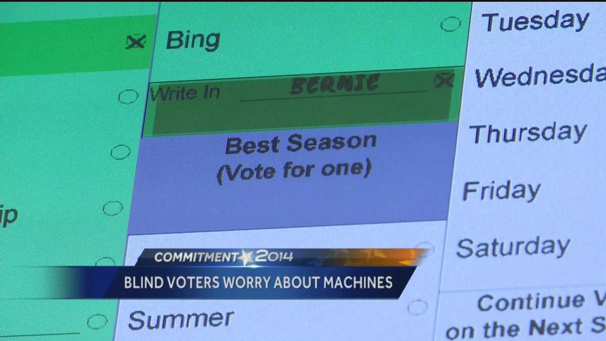Blind Voting Machine Issues