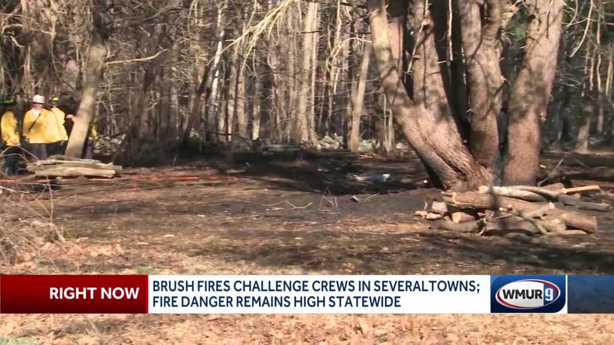 Brush fires challenge crews in several towns, fire danger high statewide