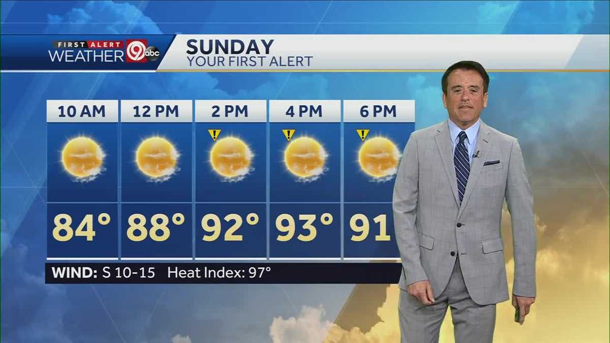 Sunday will be another hot one