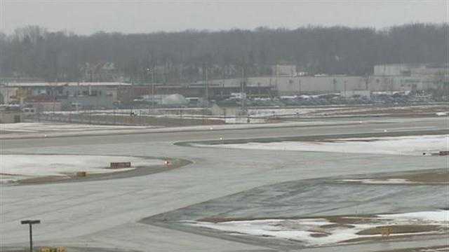 Pothole problems on the runway at Mitchell International Airport