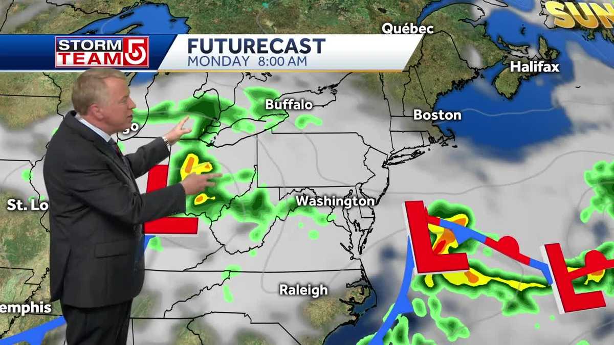 Video: Showers, some thunder tonight; Perfect weather on Saturday