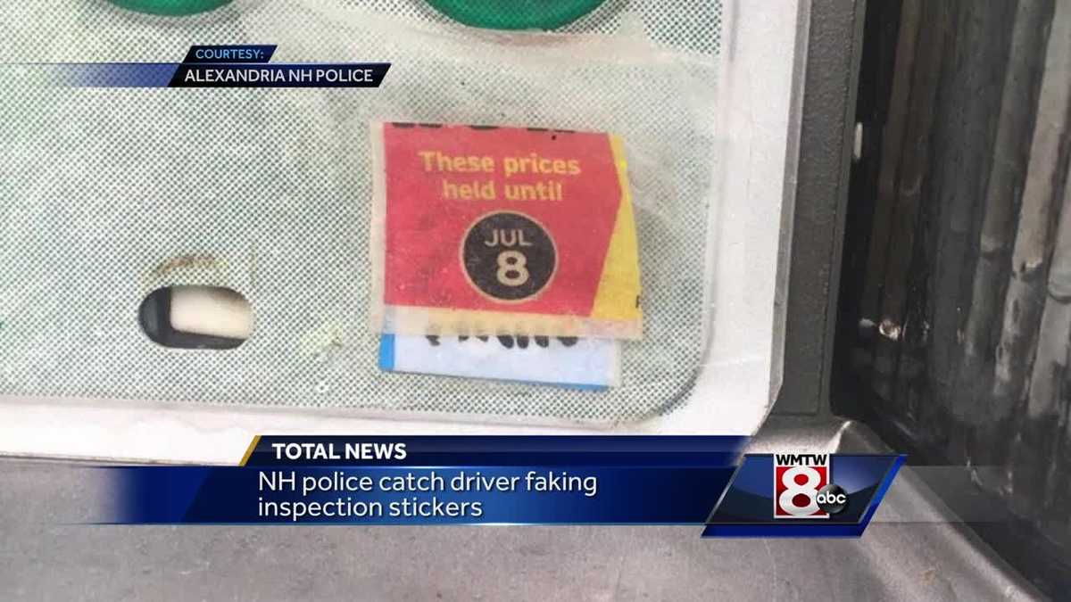 A for effort? Woman fakes inspection sticker with grocery store flyer