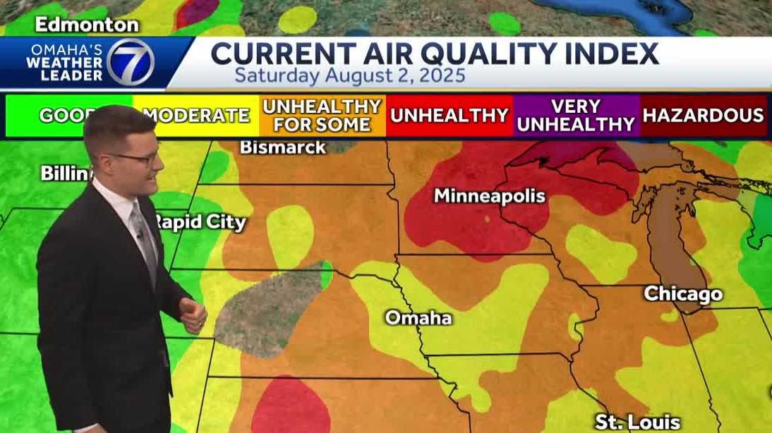 Omaha morning weather forecast for Saturday, August 2