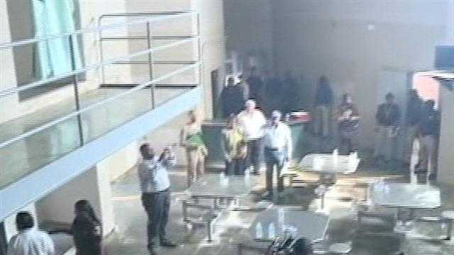 Inmates living in destroyed jail