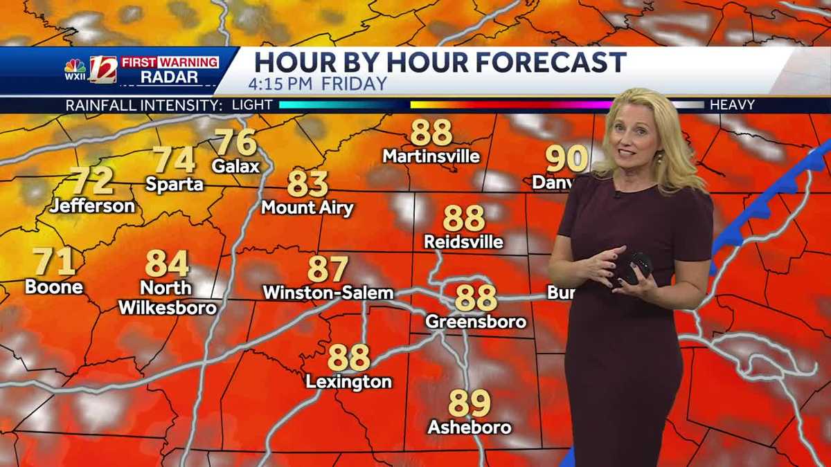 Lower Humidity, Near Normal Highs in North Carolina Friday