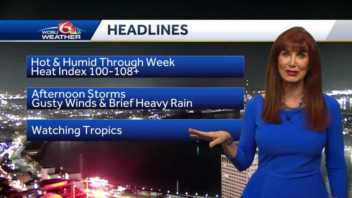 Hot weather with afternoon storms