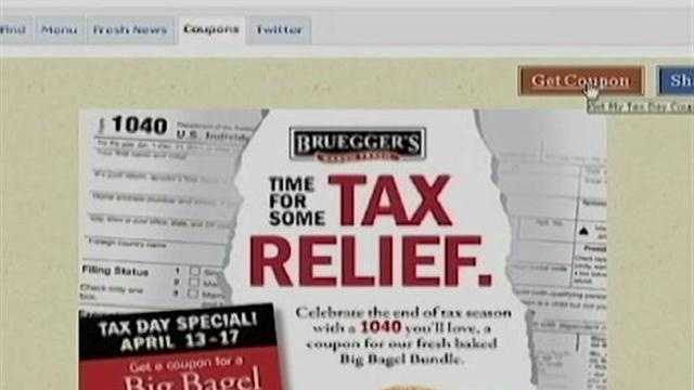 Tax day freebies offered online