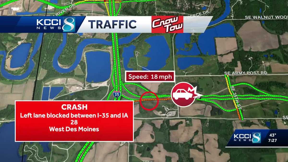 Iowa traffic: Crash reported on Highway 5 as rush hour begins