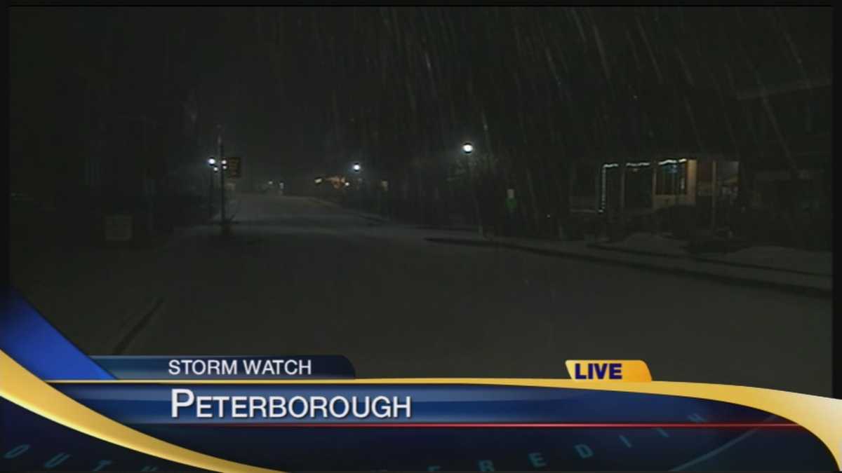 Snow accumulating in Peterborough