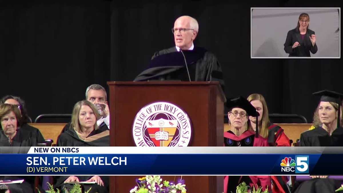 Sen. Peter Welch delivers commencement address at the College of The ...