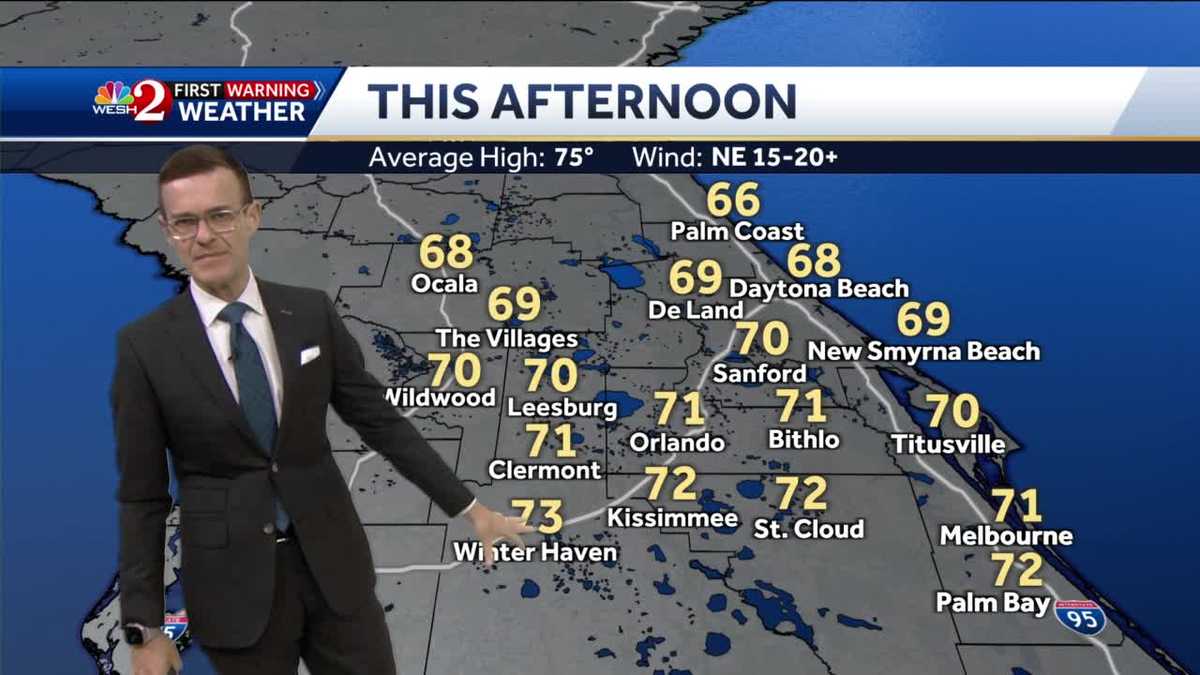 Wonderfully cool weather for your Saturday