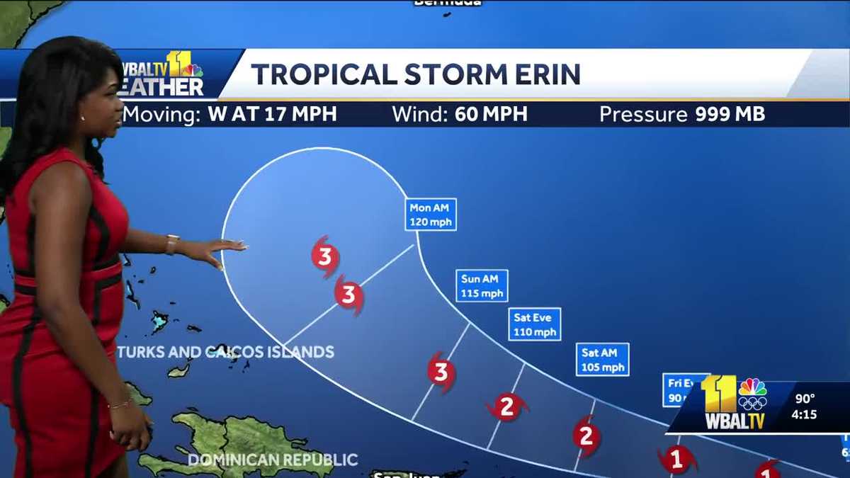 Tropical Storm Erin strengthens, here's the storm track