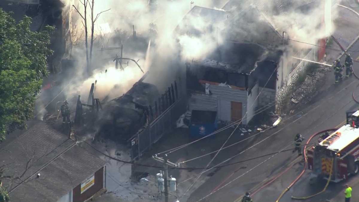 Firefighters battle blaze inside Weymouth business